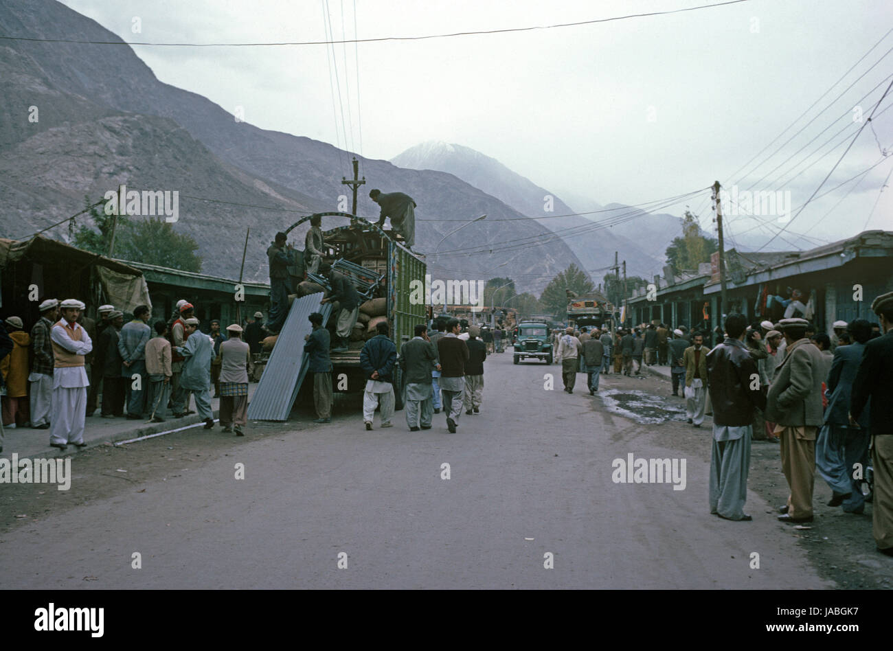 Gilgit main street, Gilgit-Baltistan Administrative Area, Pakistan ...