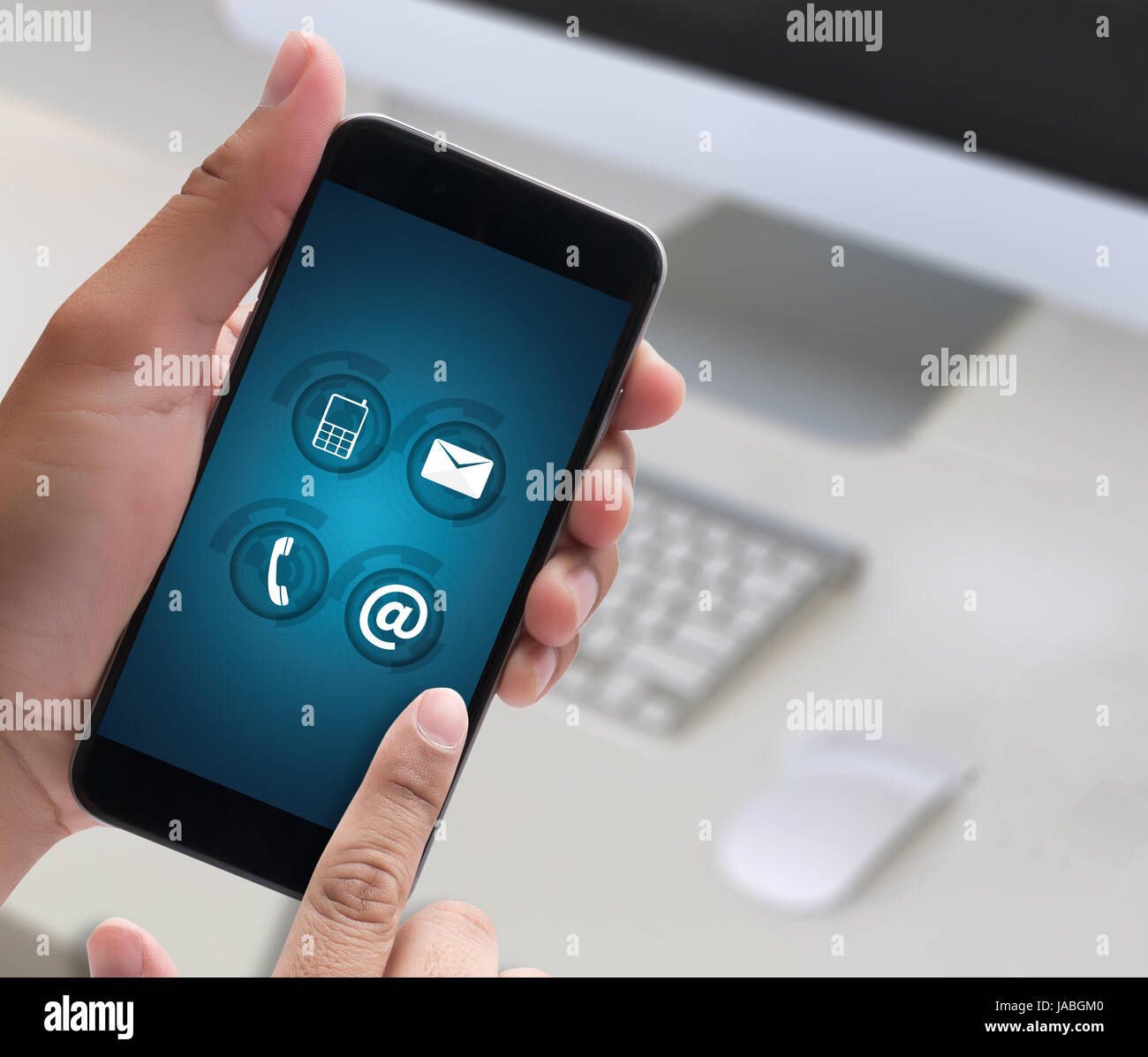 CONTACT US (Customer Support Hotline people CONNECT Stock Photo - Alamy