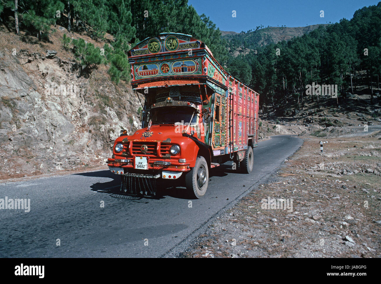 Transport lorry on Karakoram Highway, Gilgit-Baltistan Administrative ...