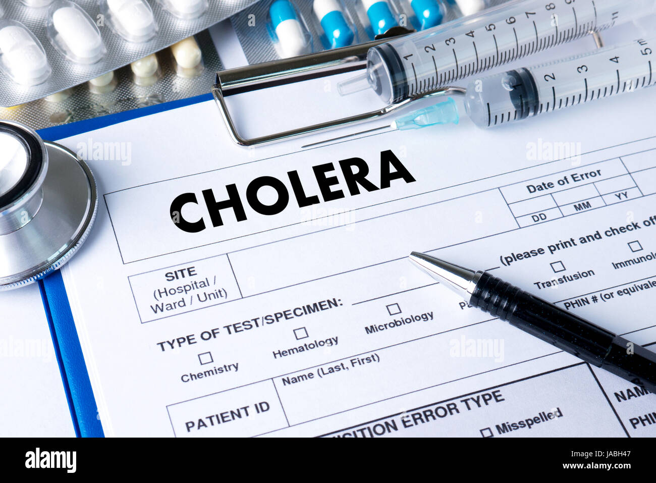 WARNING CHOLERA Medicine doctor working hard Stock Photo - Alamy