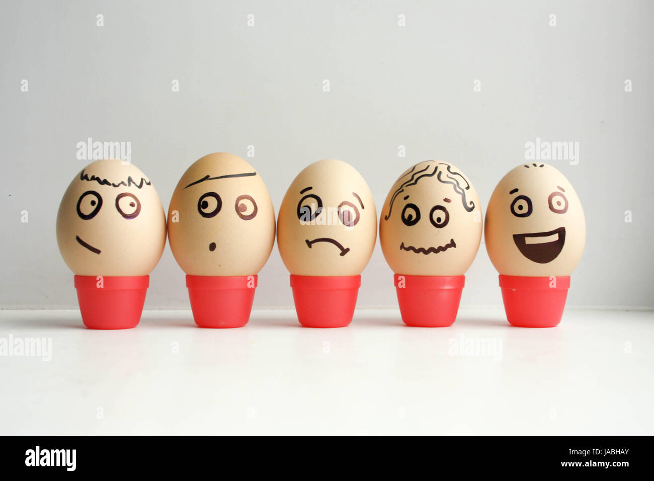 Eggs with painted face. Concept of meeting and business conversations ...