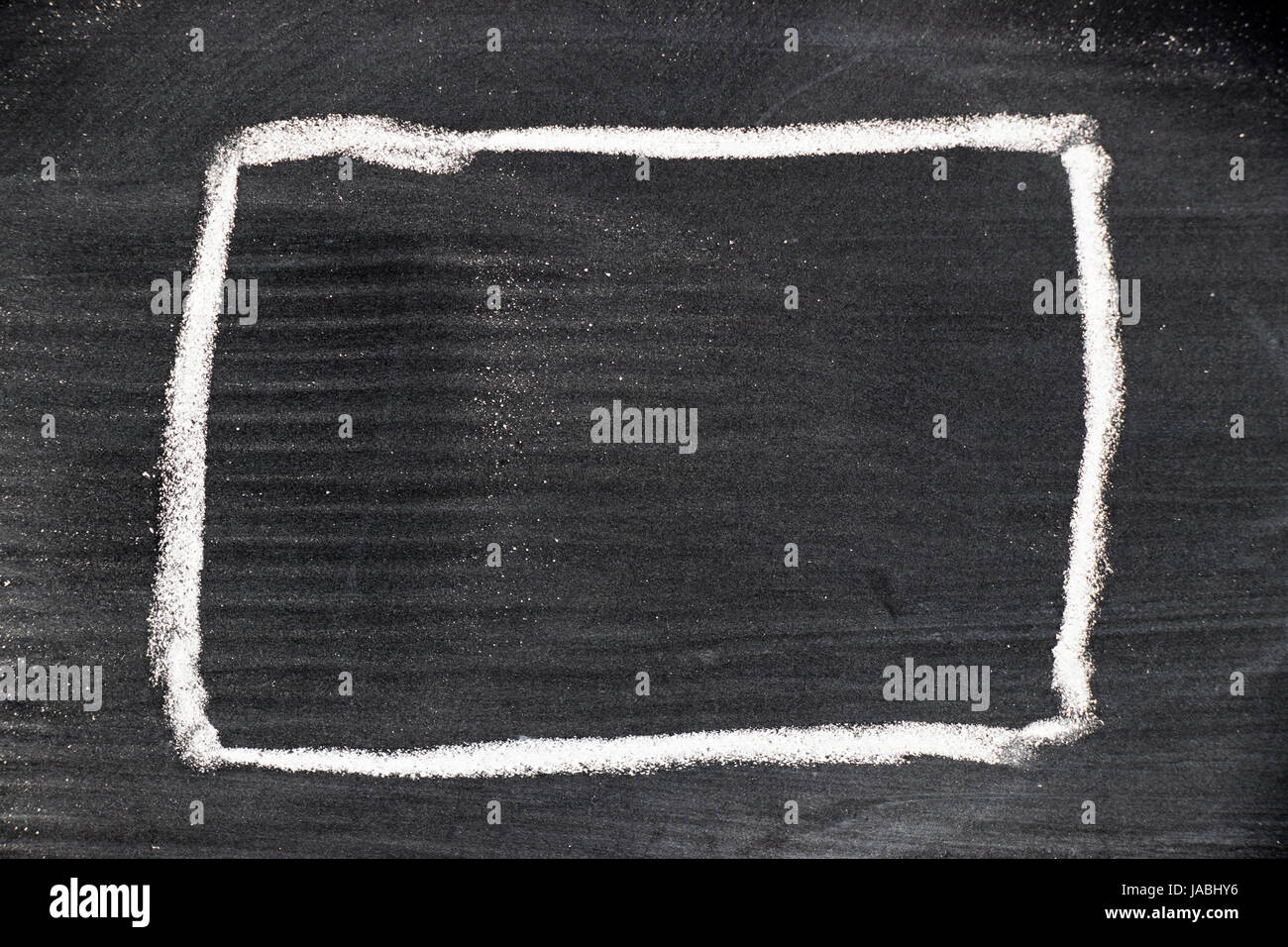 Blank square shape draw by chalk on black board background Stock Photo ...