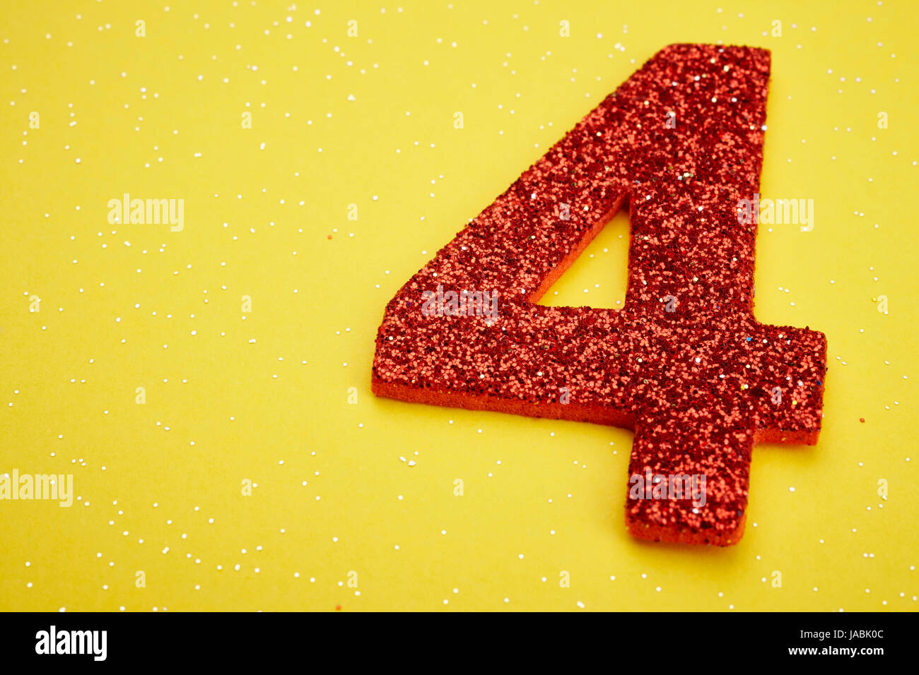 Four red numbers over hi-res stock photography and images - Alamy