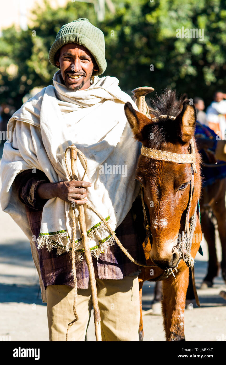 Man offering pony rides, Lalibela, Ethiopia Stock Photo - Alamy