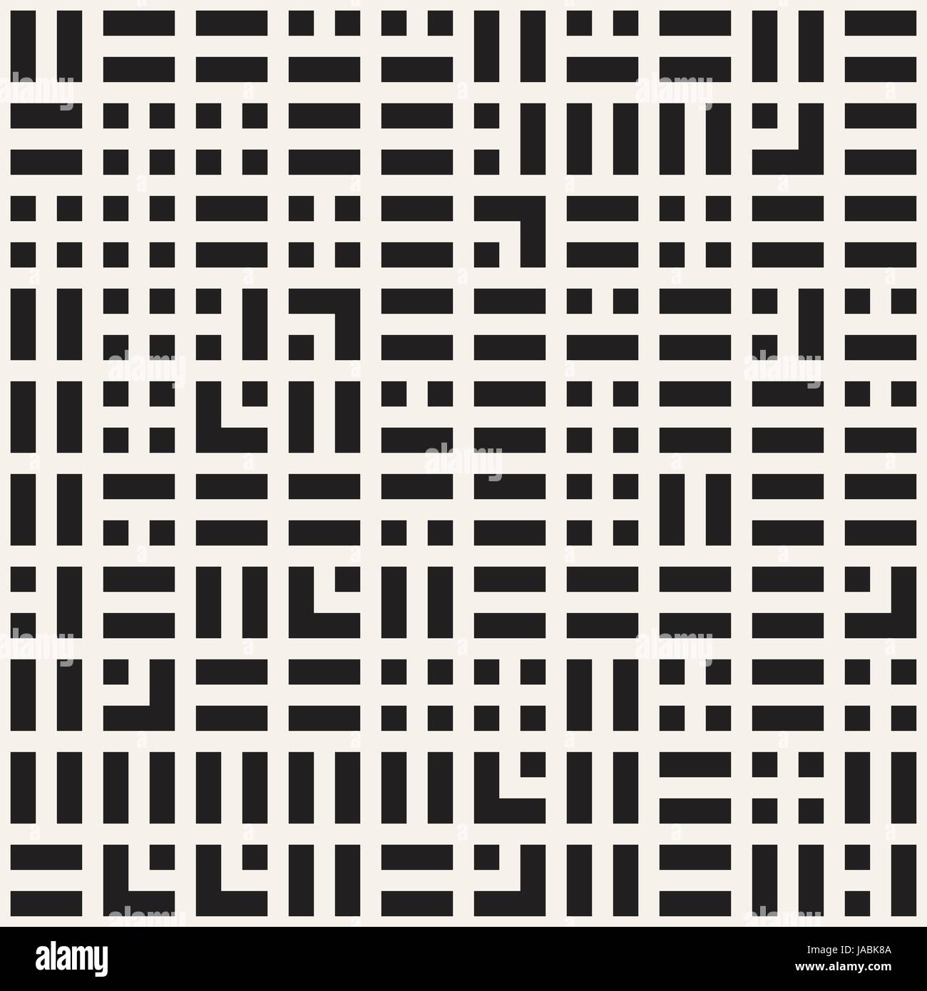 Vector seamless pattern. Mesh repeating texture. Linear grid with chaotic shapes. Stylish ...