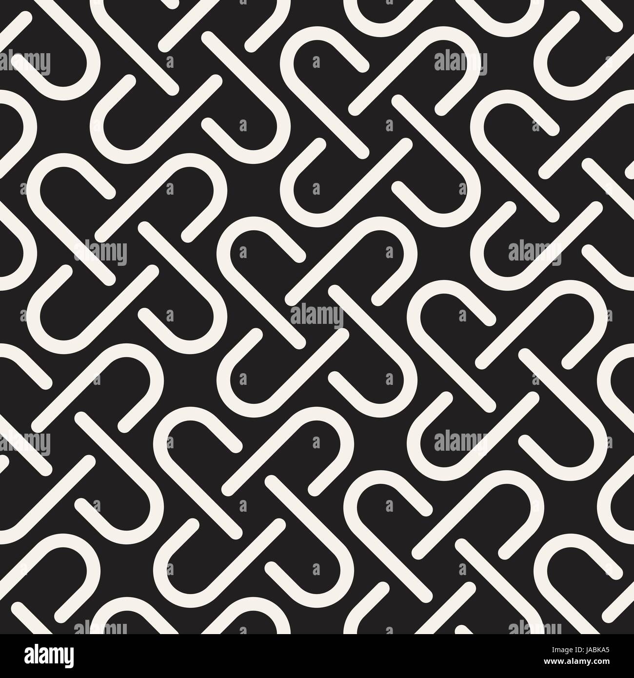 Seamless black and white cross shape lattice pattern. Abstract ...
