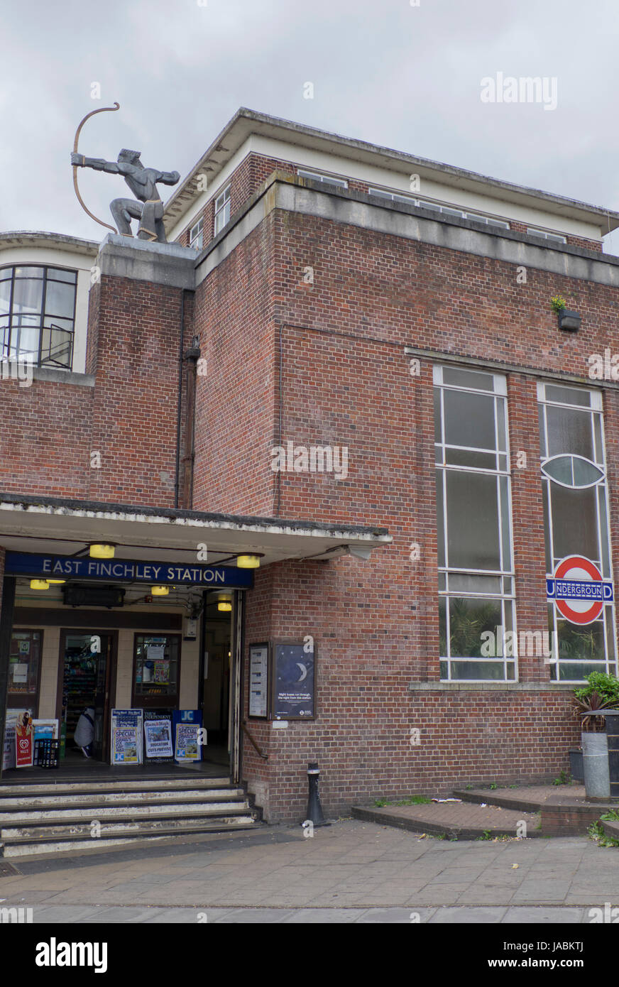 Art-deco East Finchley underground station in London,England,UK Stock ...