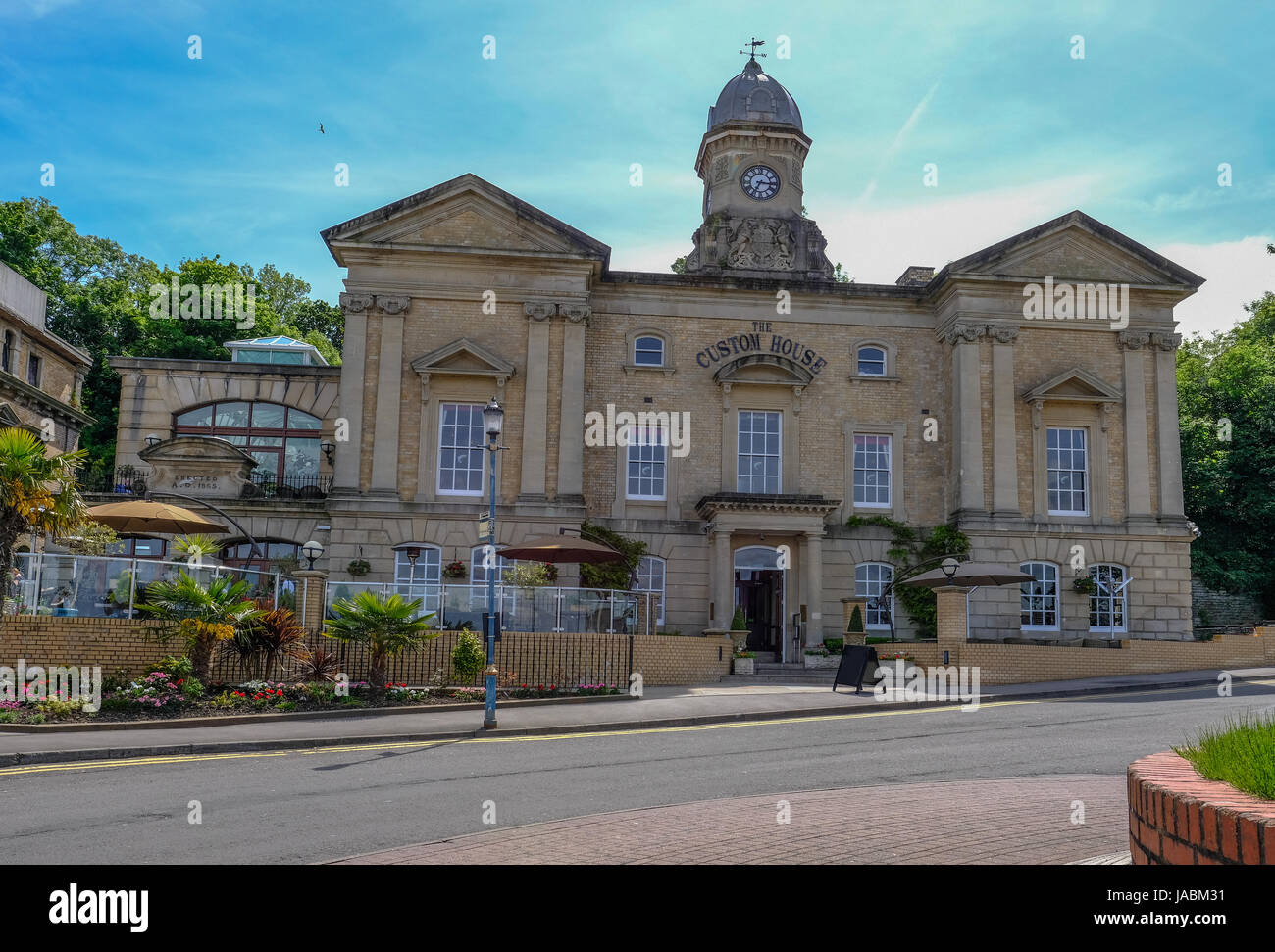 Custom House, historic building at Cardiff Bay near the Barage Stock ...