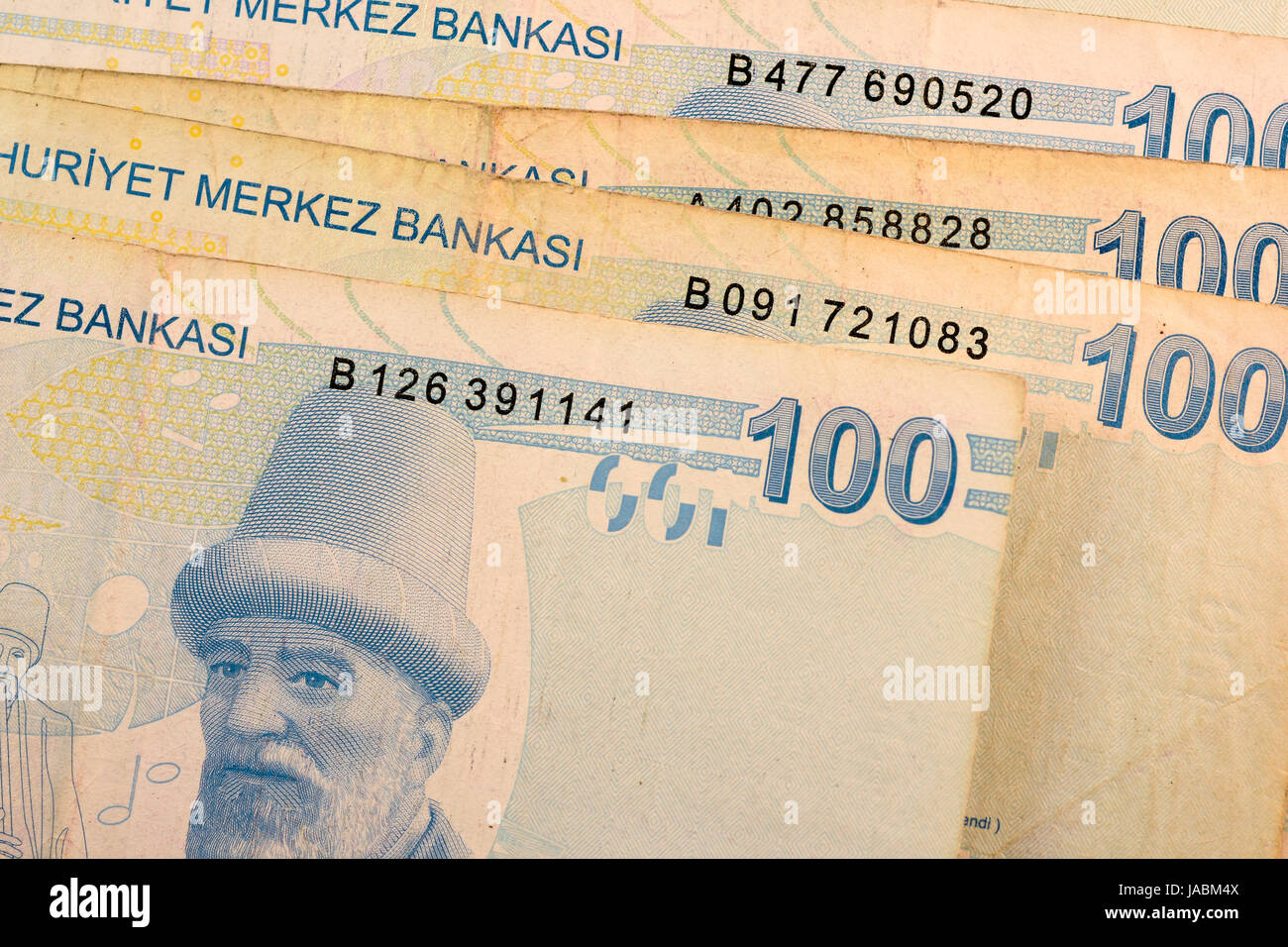 Close up Turkish lira currency note, Turkish lira Türk lirası (Turkish ...