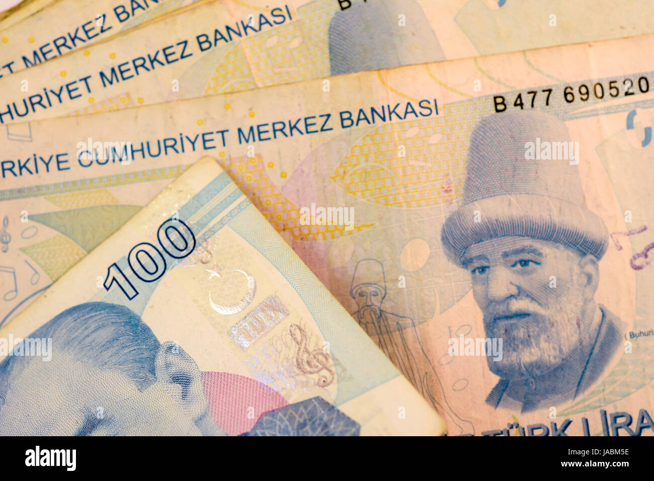 Close up Turkish lira currency note, Turkish lira Türk lirası (Turkish ...