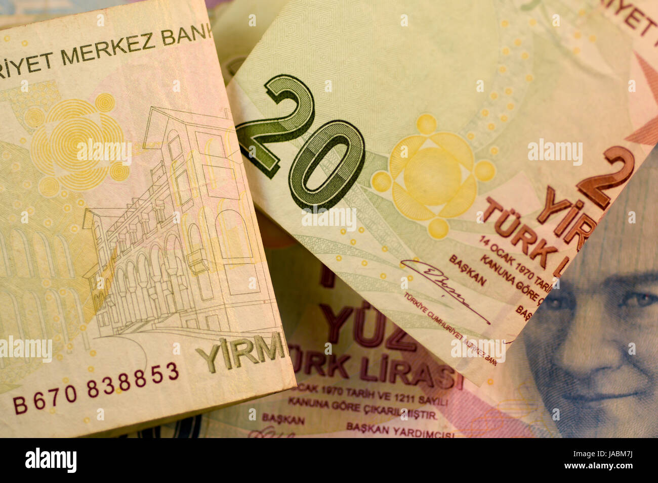 Close up Turkish lira currency note, Turkish lira Türk lirası (Turkish ...