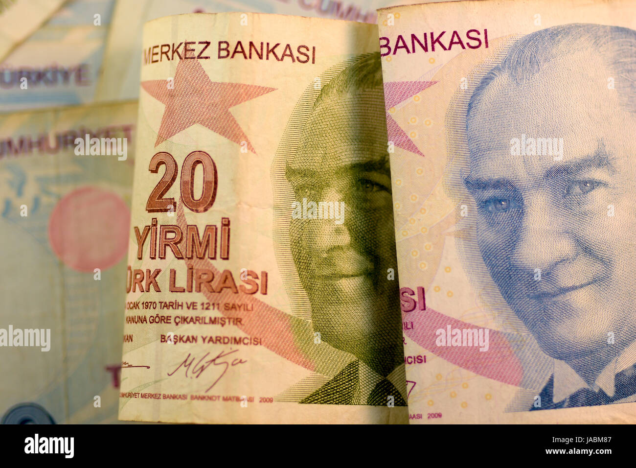 Close up Turkish lira currency note, Turkish lira Türk lirası (Turkish ...