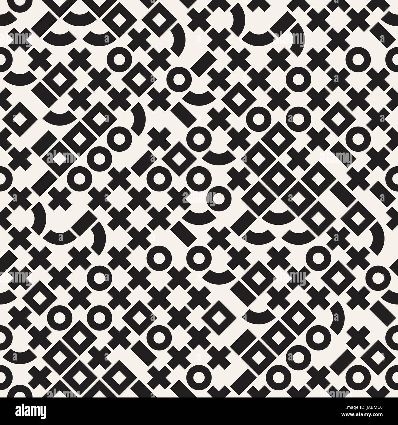 Vector random shapes seamless pattern. Modern stylish irregular texture ...