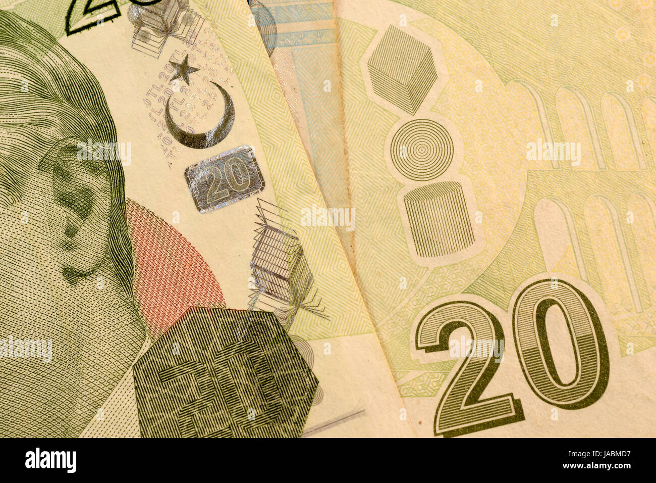 Close up Turkish lira currency note, Turkish lira Türk lirası (Turkish ...