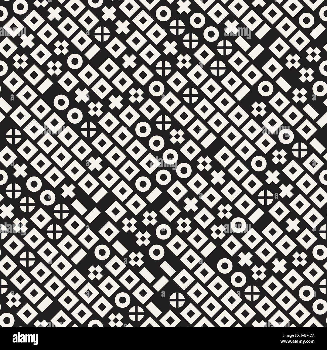 Vector random shapes seamless pattern. Modern stylish irregular texture ...