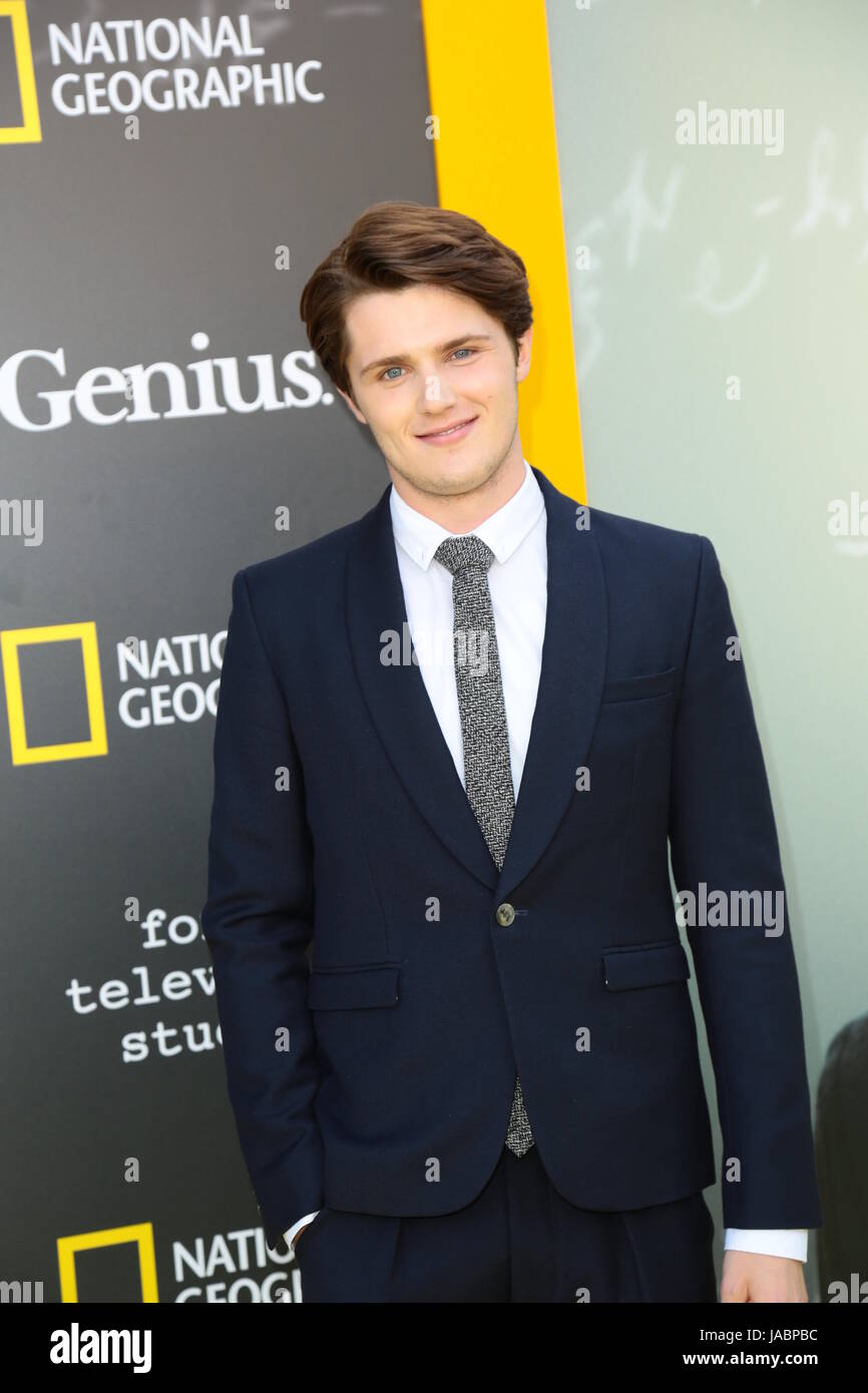 Eugene Simon attending the premiere of National Geographic's 'Genius ...