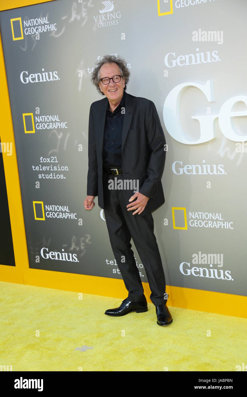Geoffrey Rush attending the premiere of National Geographic's 'Genius ...