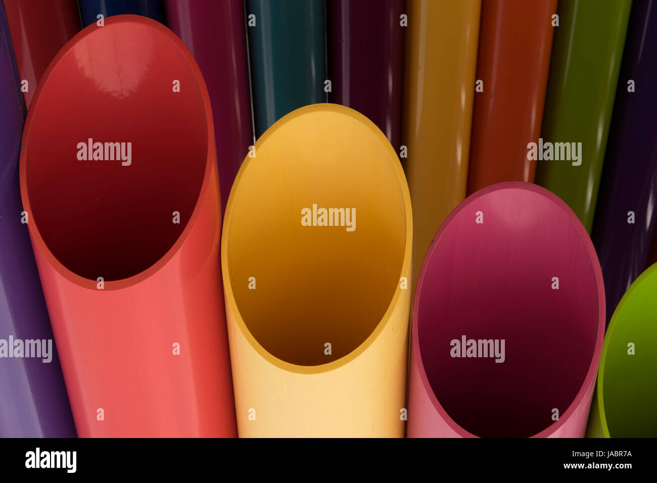 Purple Pink And Yellow Pipe Organ Outside Stock Photo - Alamy