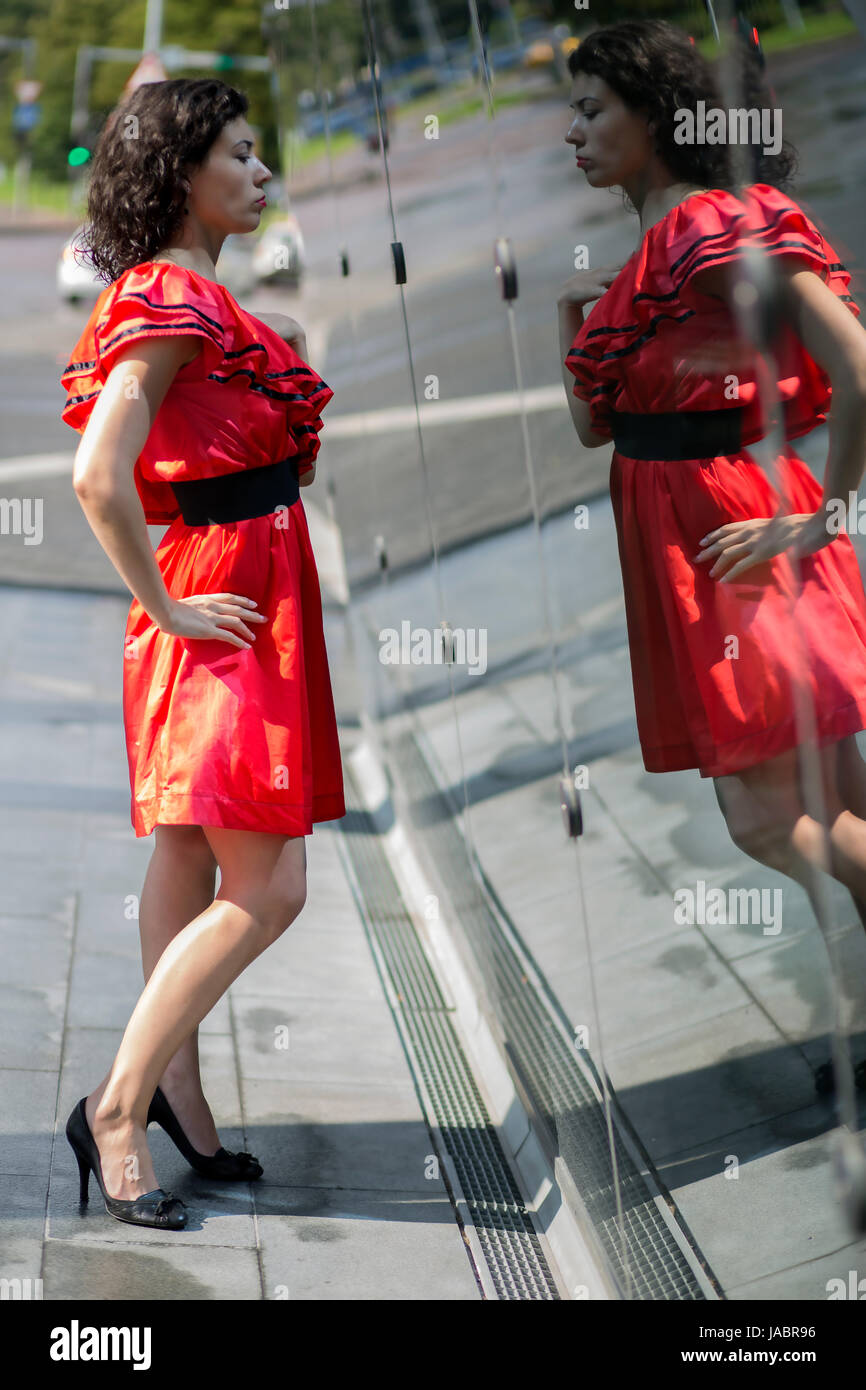Woman in soaking wet dress hi-res stock photography and images - Alamy