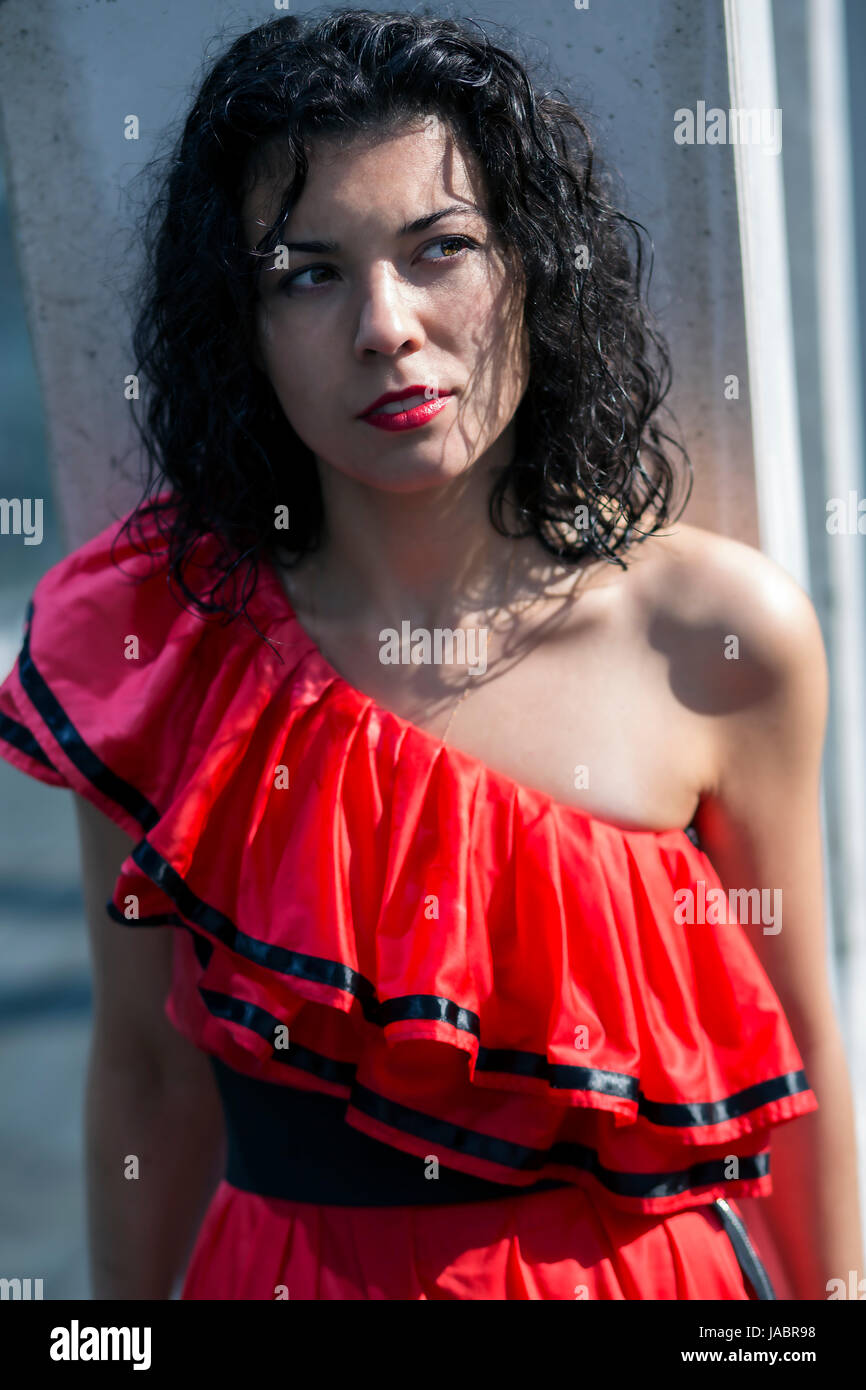 Woman in soaking wet dress hi-res stock photography and images - Alamy