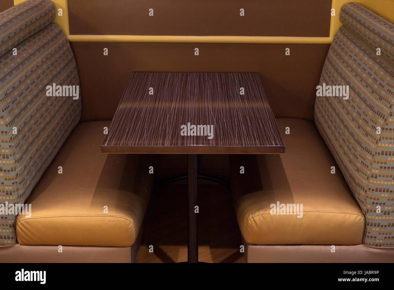 Cafeteria Table Booth Indoors Clean Stock Photo - Alamy