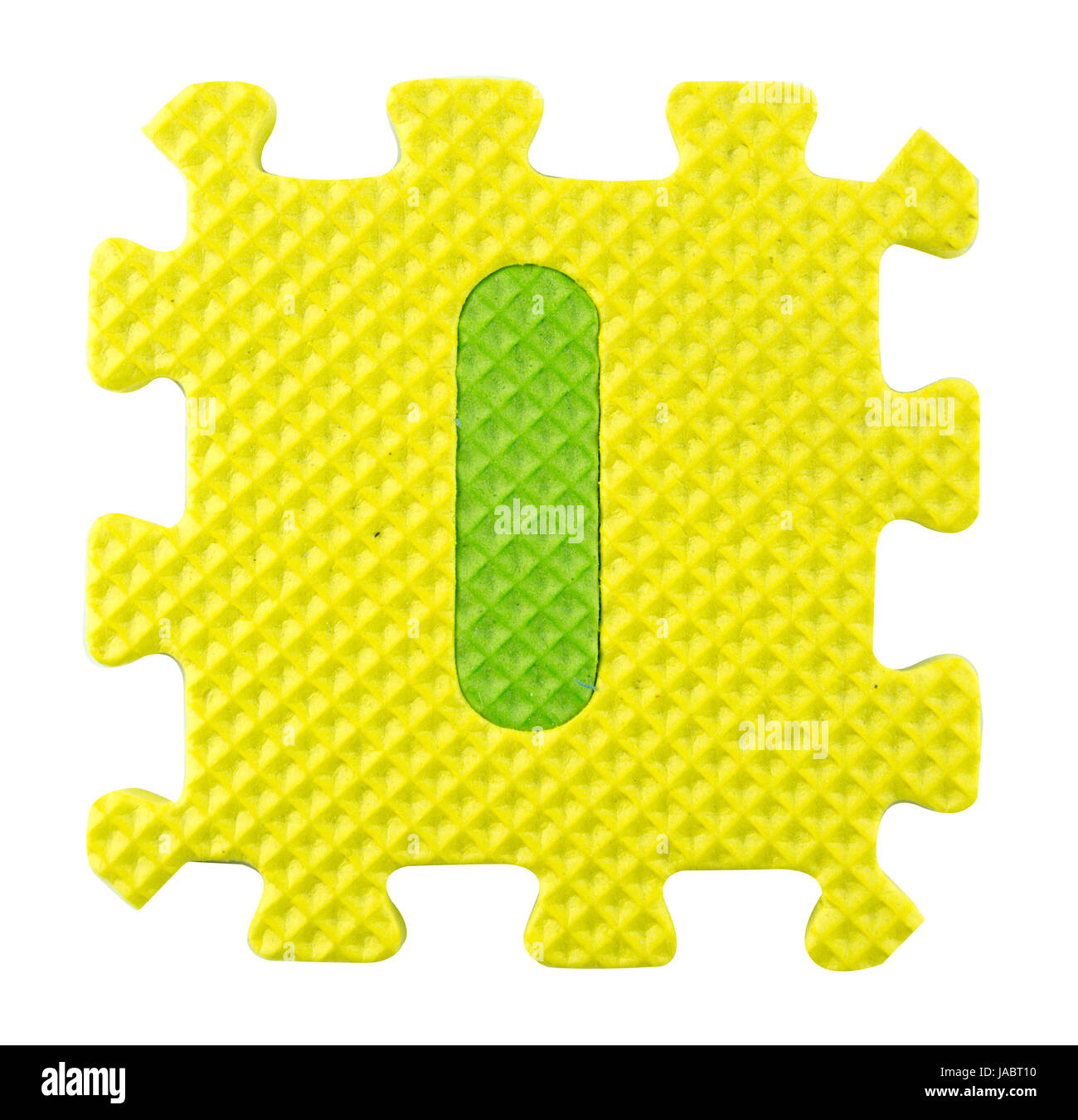 I letter, Alphabet puzzle isloated on white background , with clipping ...