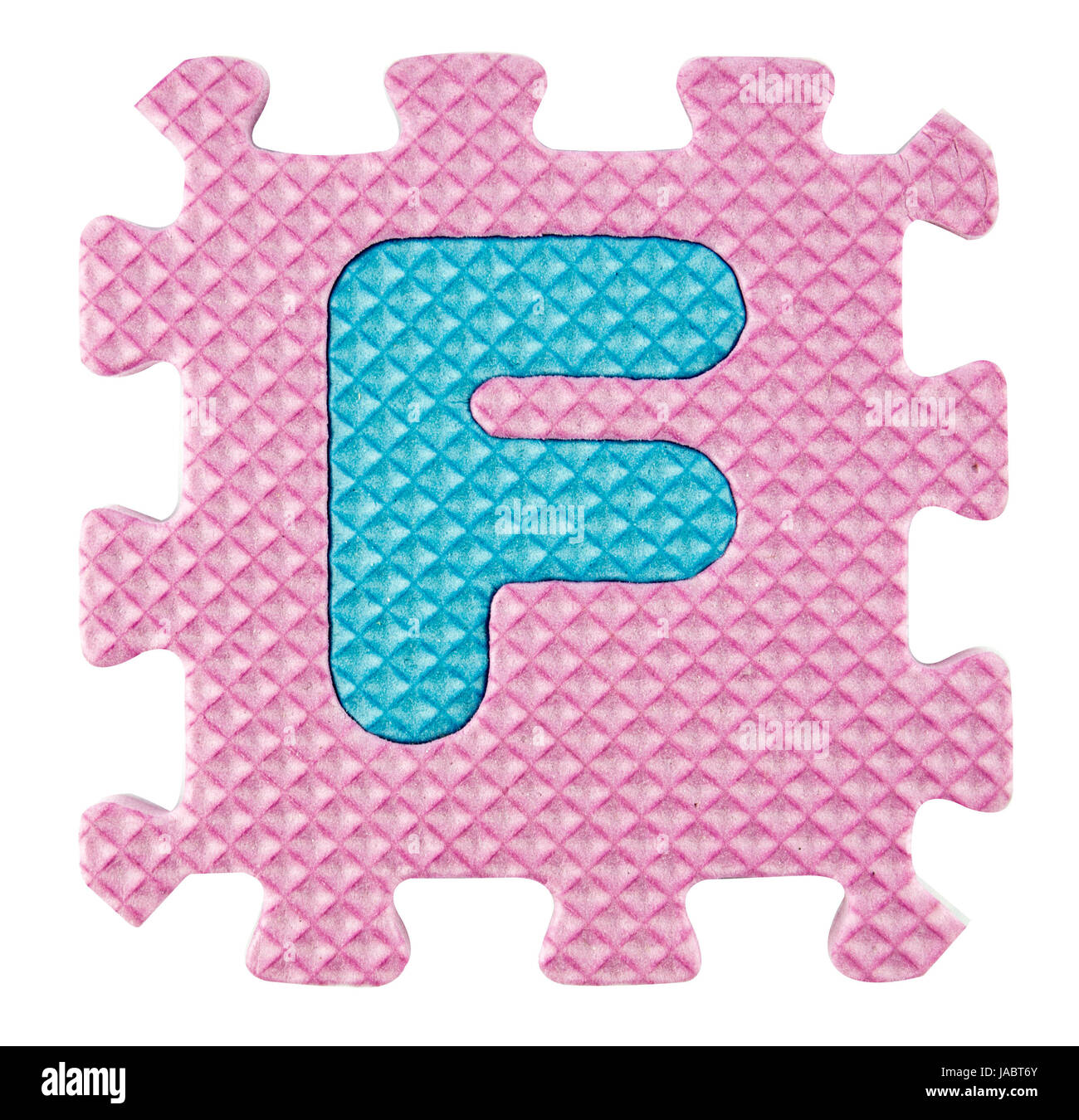 F letter, Alphabet puzzle isloated on white background , with clipping ...