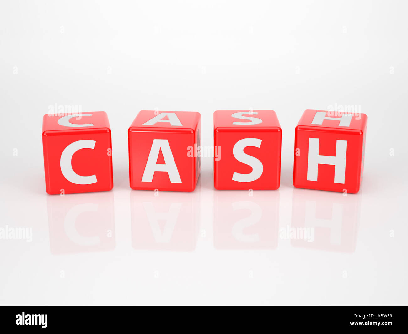 The Word Cash out of red Letter Dices Stock Photo - Alamy