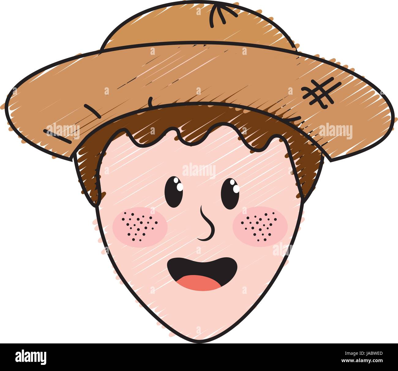 cute man face with hat Stock Vector Image & Art - Alamy