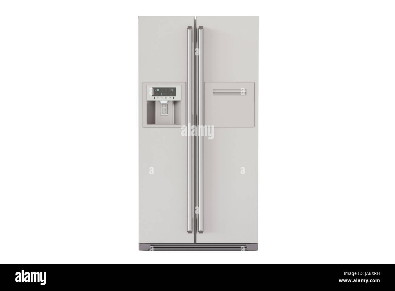 Modern fridge with side-by-side door system, 3D rendering Stock Photo ...