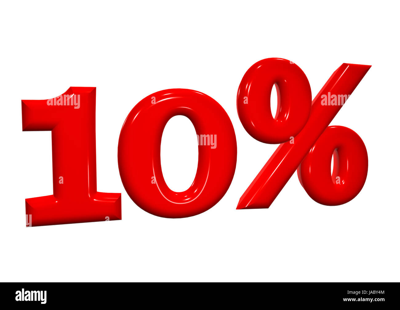 10 percent in red letters on a white background Stock Photo - Alamy