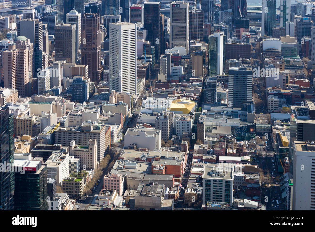 Aerial view of Melbourne city Stock Photo - Alamy