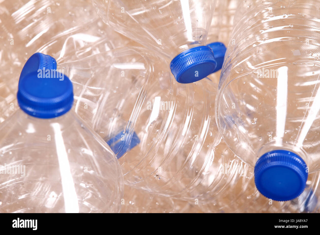 Bottles of water for recycling background Stock Photo - Alamy
