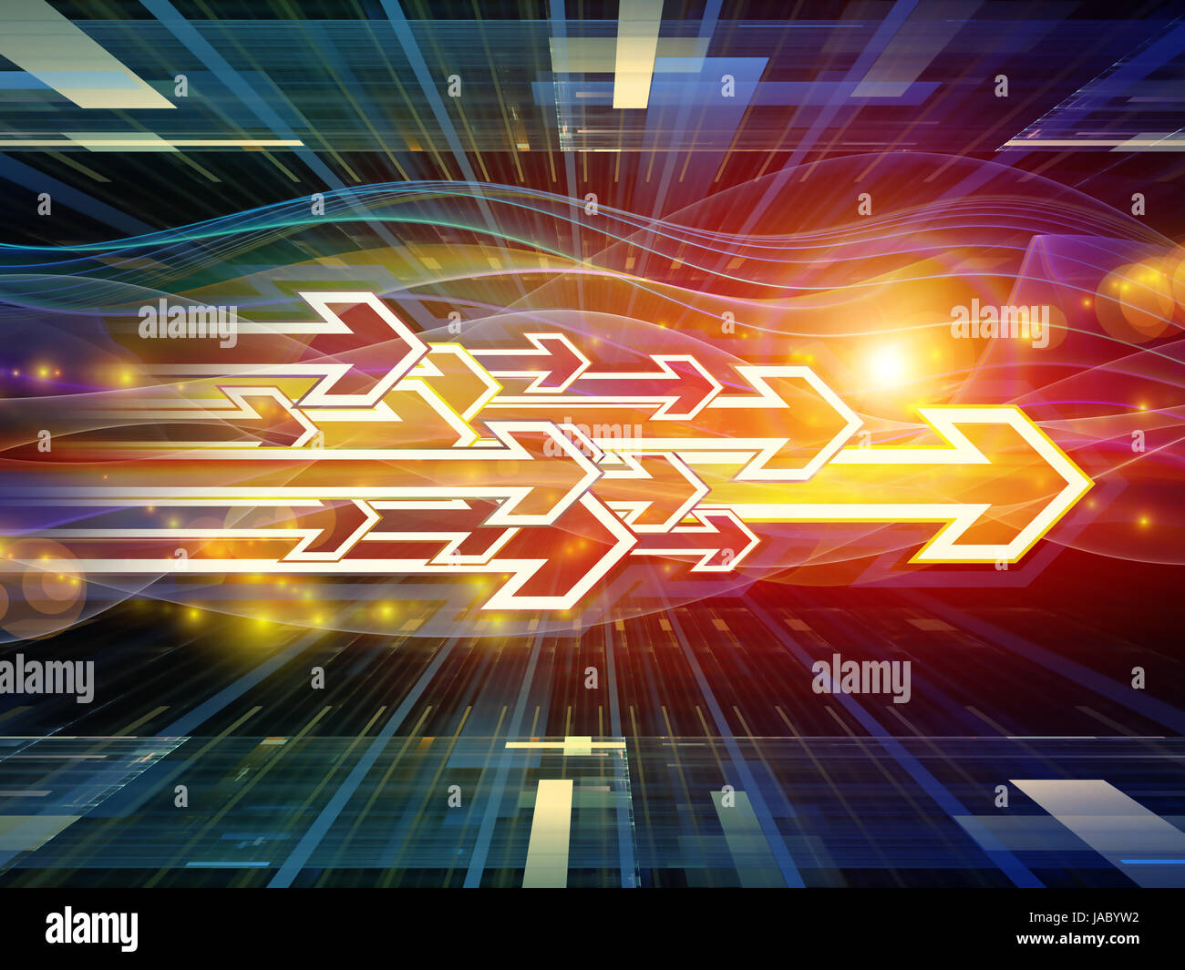 Abstract design made of arrows and directional abstract forms on the ...