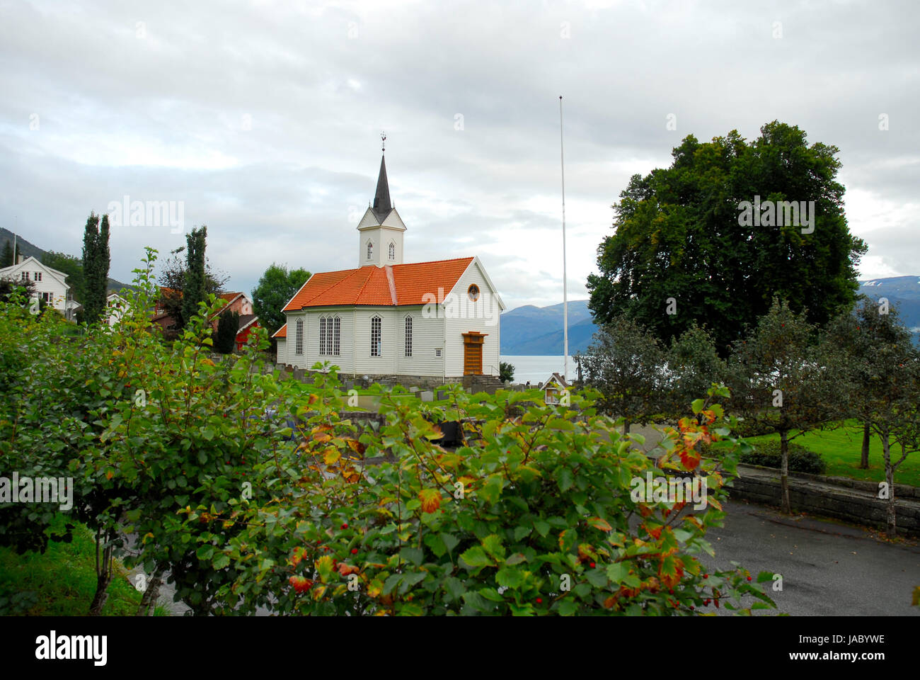 church in balestrand Stock Photo - Alamy