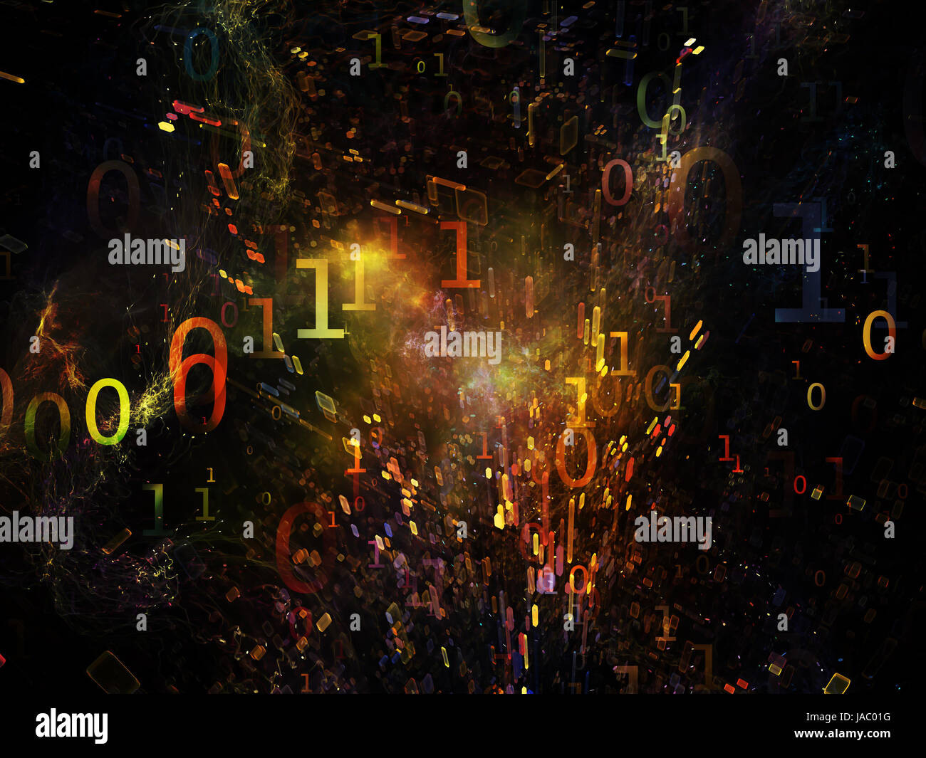 Number in Space series. Artistic background made of numbers, fractal ...