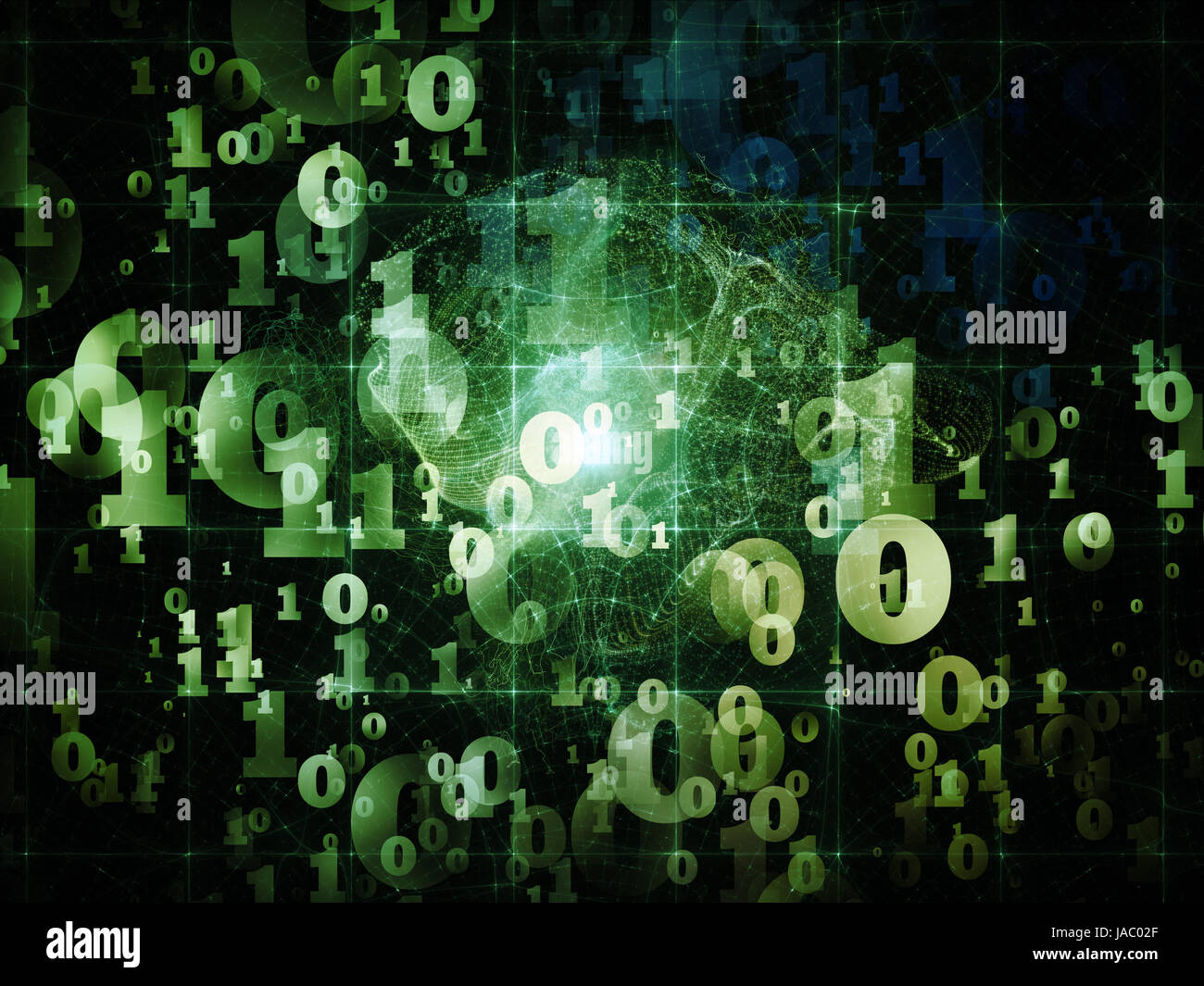 Number in Space series. Arrangement of numbers, fractal textures and ...