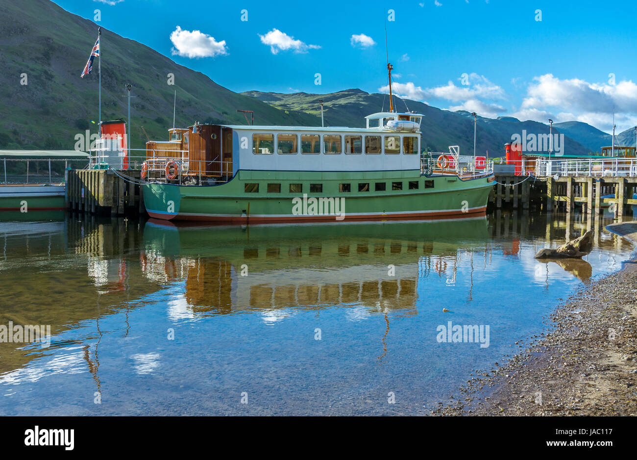 View of Ullswater Steamers at Glenridding, Ullswater in the Lake ...
