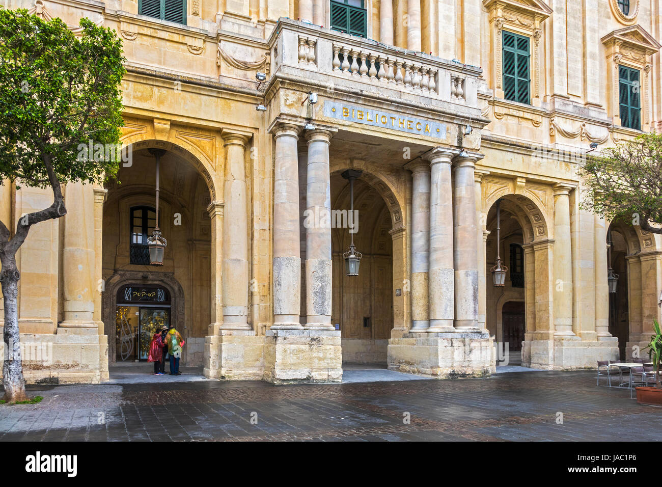 National Library, Building, Valletta, Malta Stock Photo - Alamy