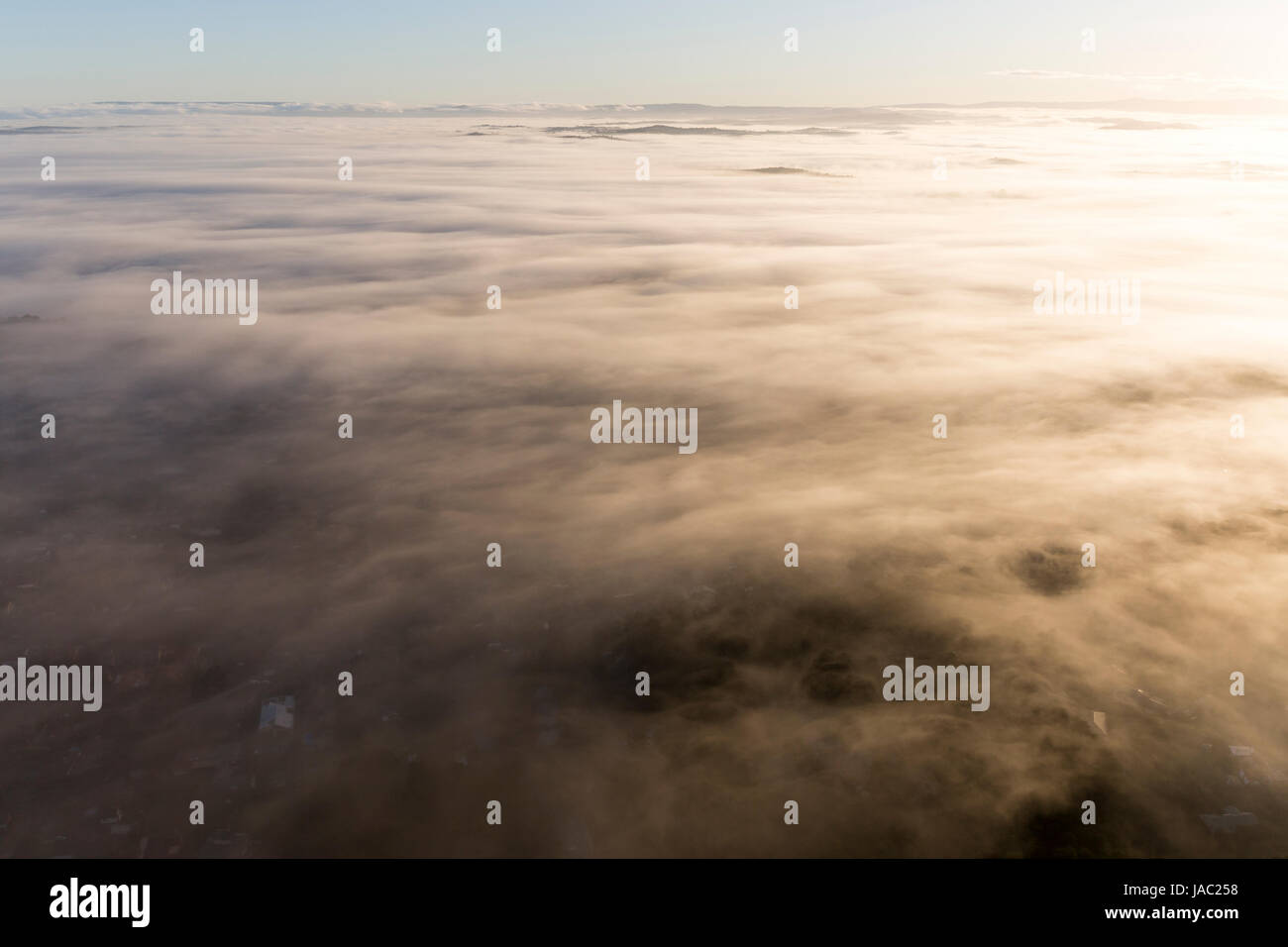Aerial view of fogs Stock Photo - Alamy