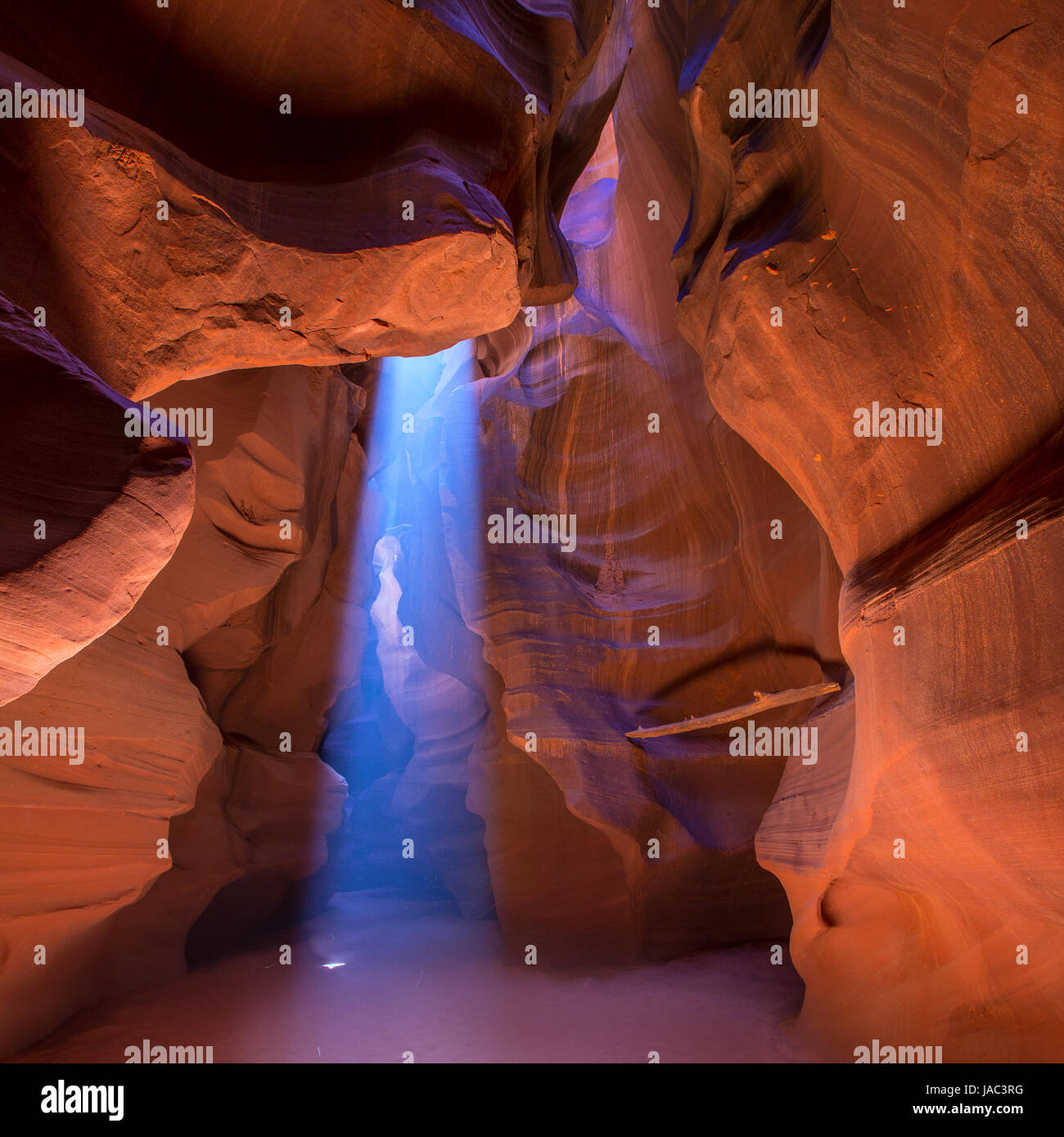 Antelope Canyon Arizona light beams on Navajo land near Page Stock ...