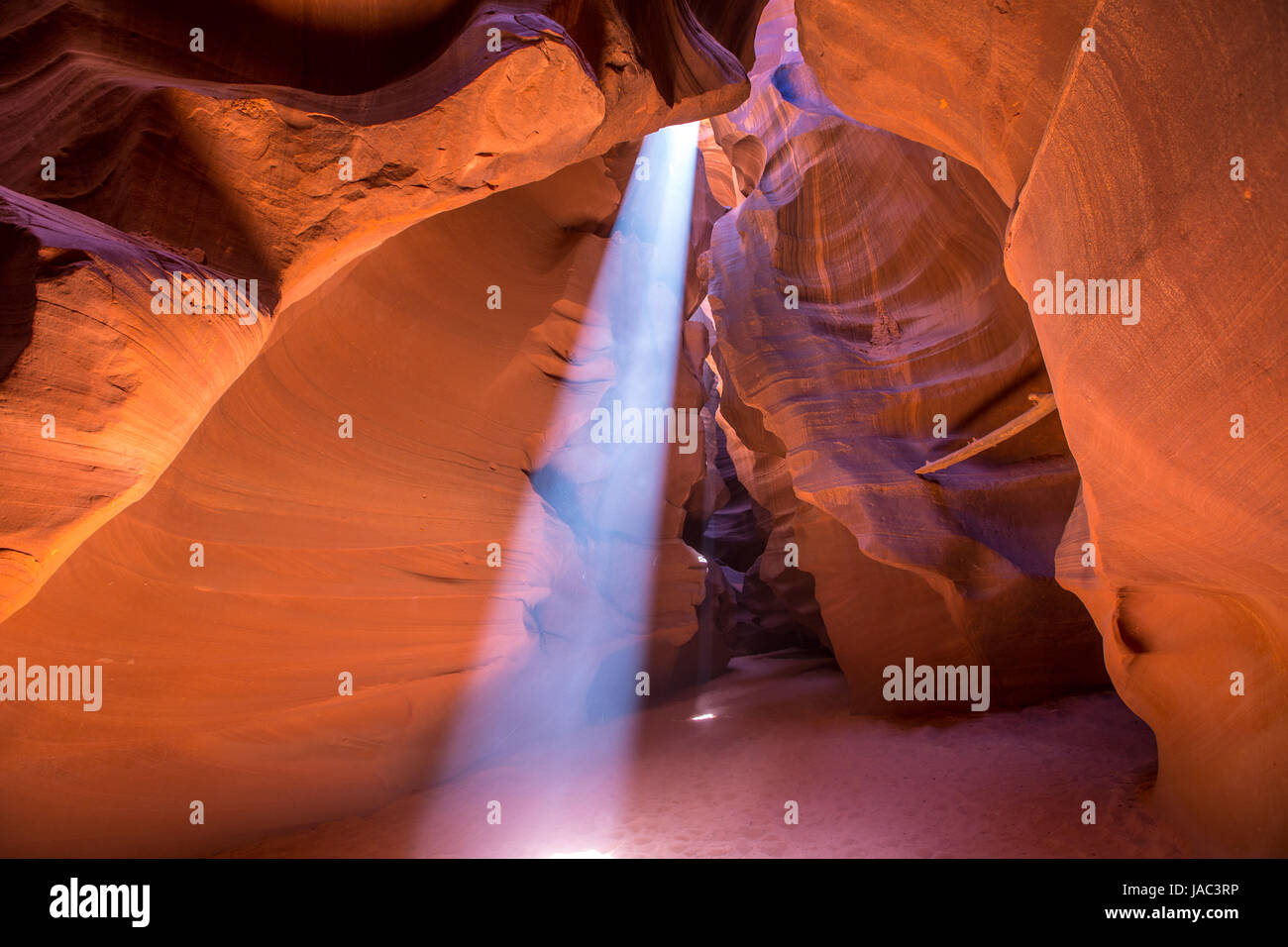 Antelope Canyon Arizona light beams on Navajo land near Page Stock ...