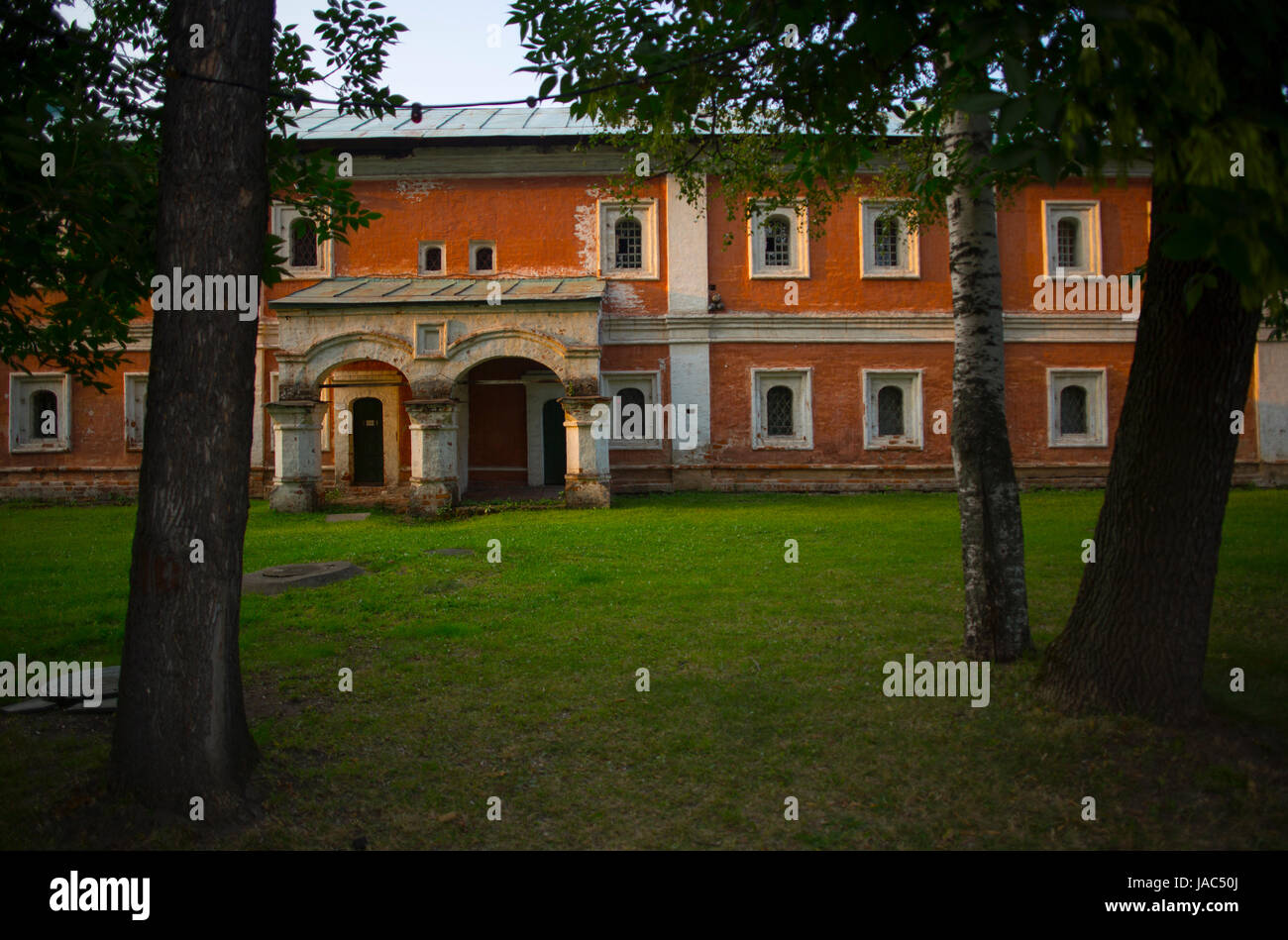 Monastics cells in Saviour-transfiguration monastery of Yaroslavl Stock ...