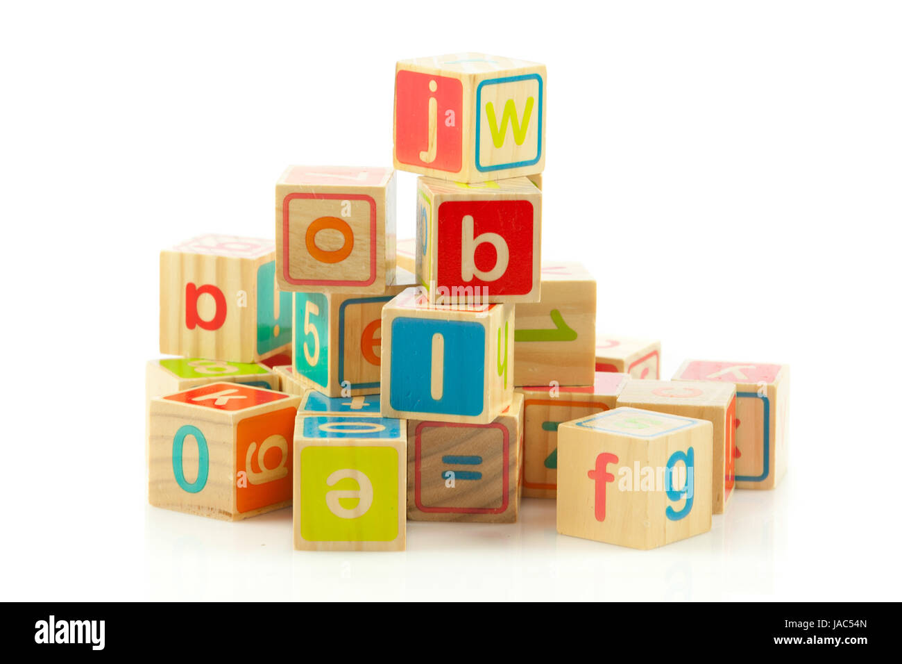 wooden toy cubes with letters. Wooden alphabet blocks Stock Photo - Alamy