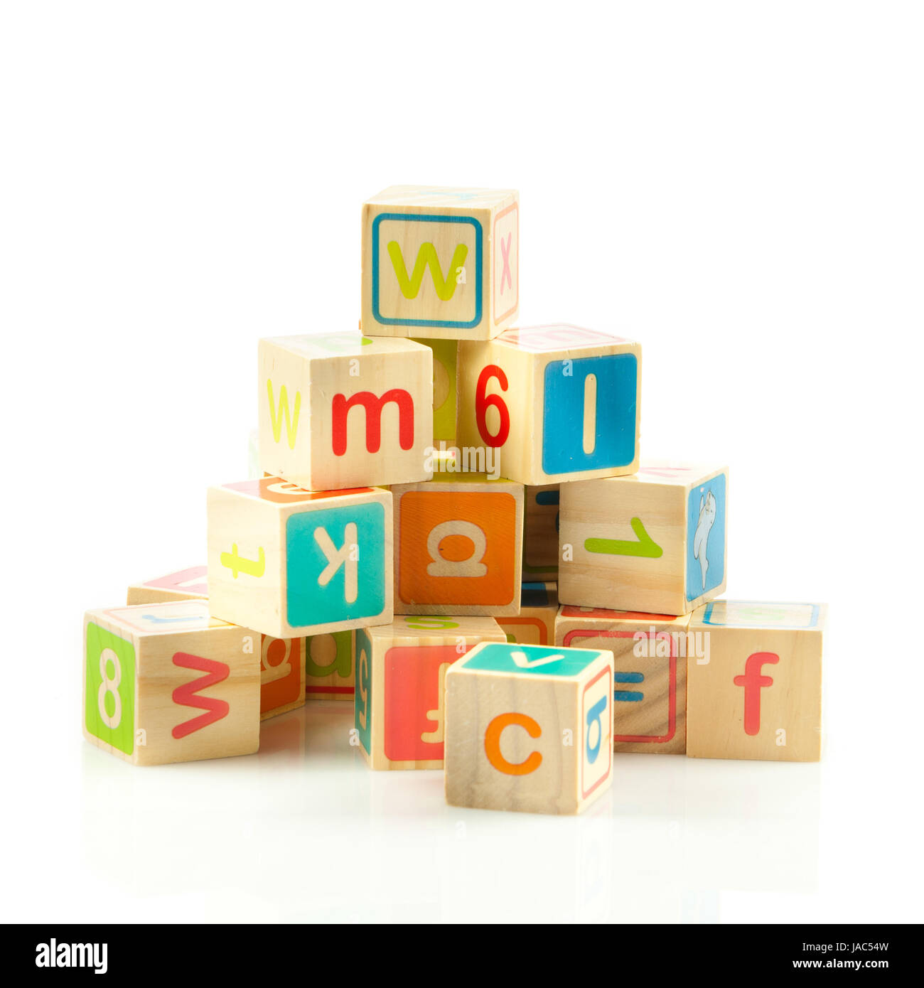 wooden toy cubes with letters. Wooden alphabet blocks Stock Photo - Alamy