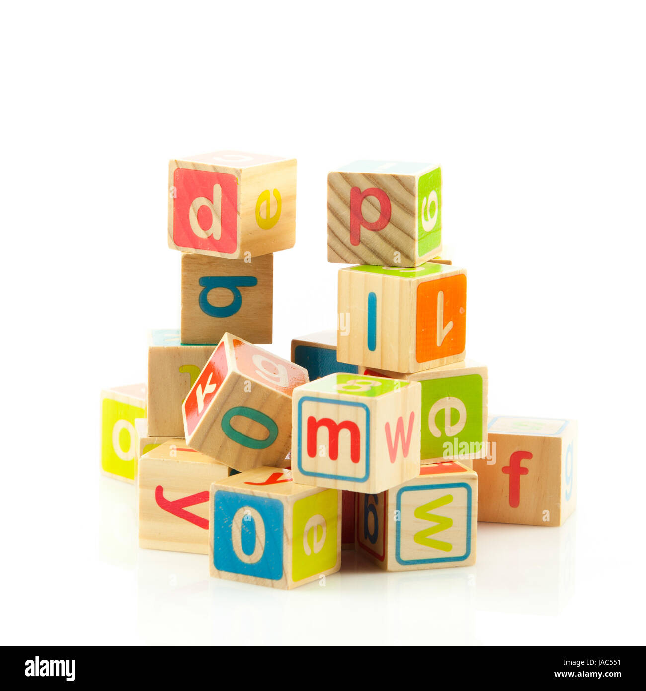 wooden toy cubes with letters. Wooden alphabet blocks Stock Photo - Alamy