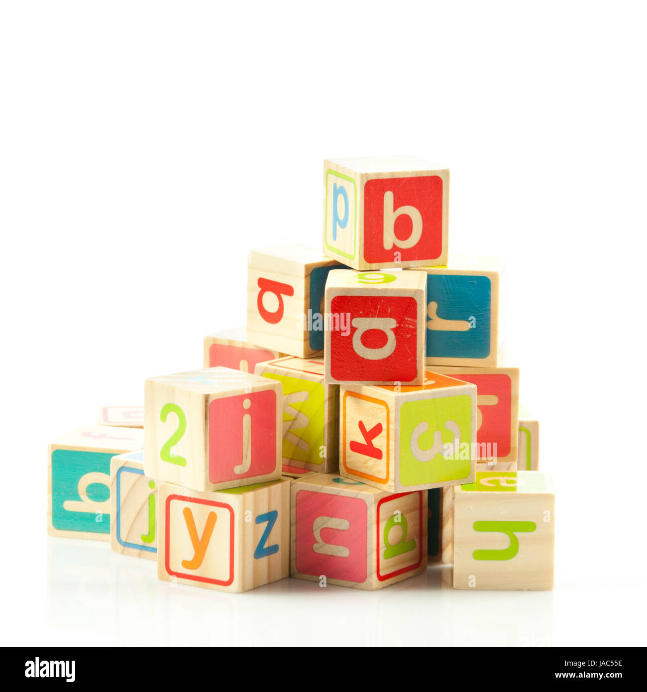 wooden toy cubes with letters. Wooden alphabet blocks Stock Photo - Alamy