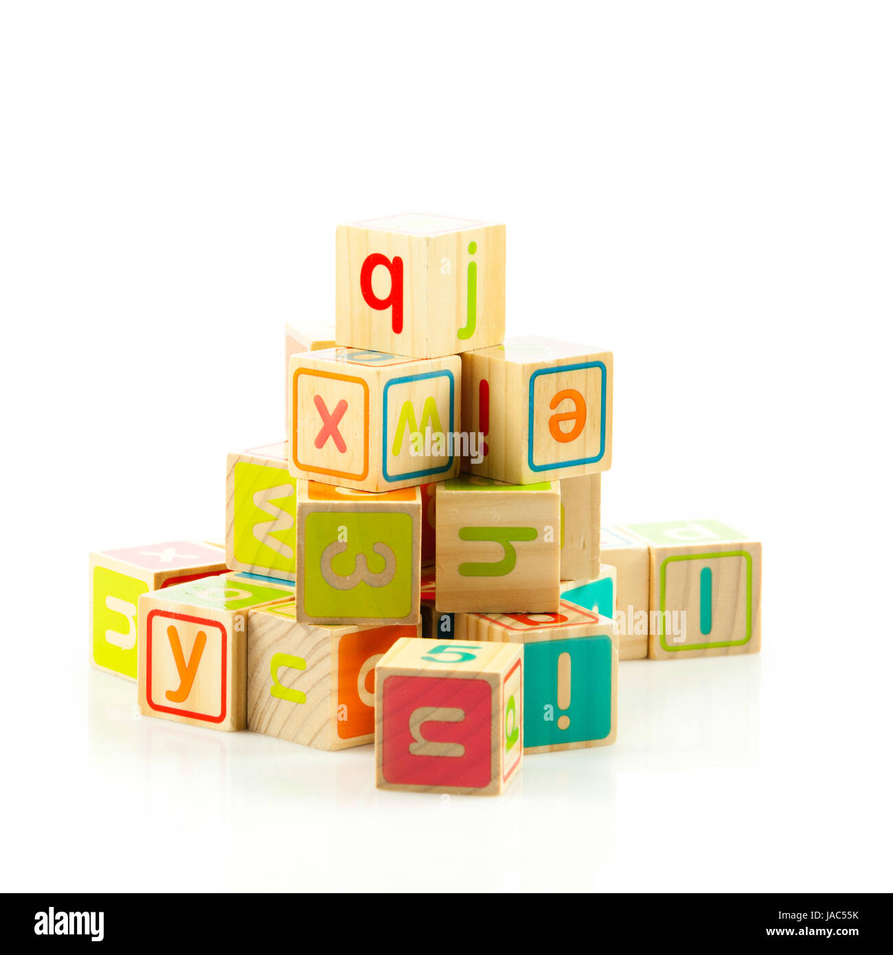 wooden toy cubes with letters. Wooden alphabet blocks Stock Photo - Alamy