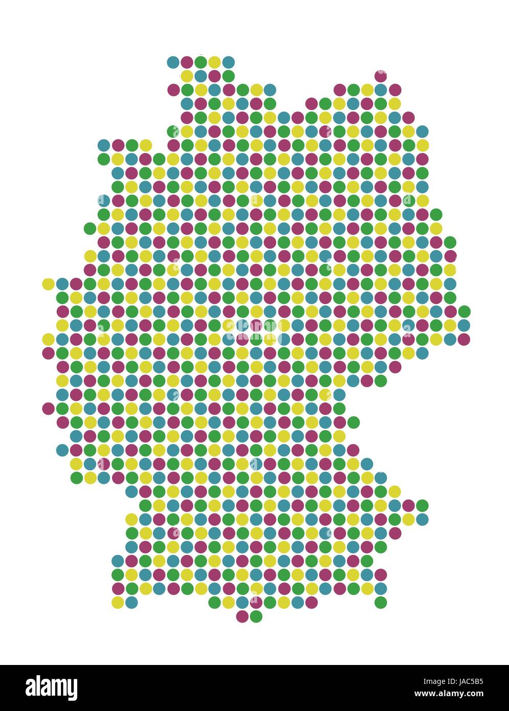 germany map from many colorful dots Stock Photo - Alamy