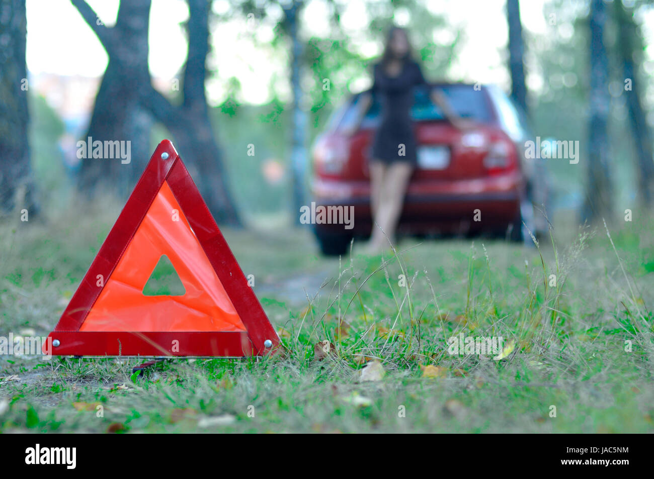 Stranded vehicle motorway warning sign hi-res stock photography and ...